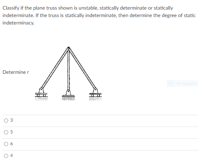 Solved Classify if the plane truss shown is unstable, | Chegg.com