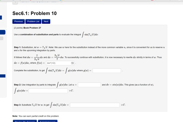 Solved Sec6.1: Problem 10 Previous Problem List Next (2 | Chegg.com