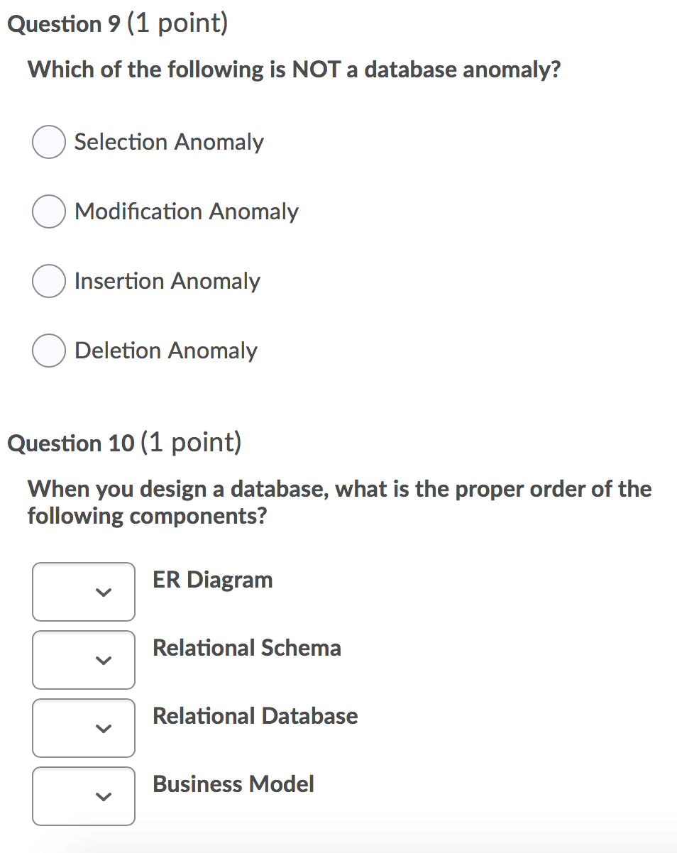 Solved Question 9 (1 point) Which of the following is NOT a | Chegg.com
