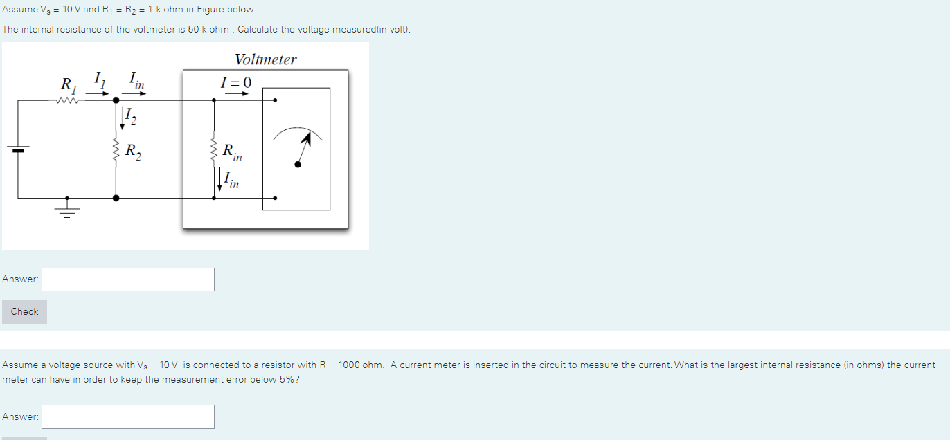 Solved Assume Vs=10 V and R1=R2=1k ohm in Figure below. The | Chegg.com