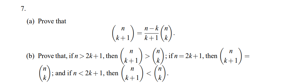Solved 7 A Prove That Left Begin Array C N Chegg