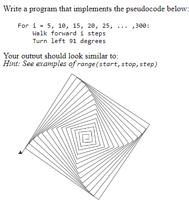 Solved Write a program that implements the pseudocode below: | Chegg.com