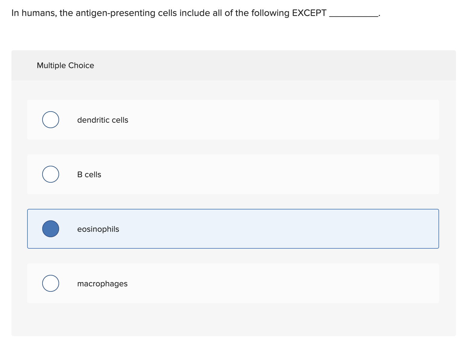 Solved In humans, the antigen-presenting cells include all | Chegg.com