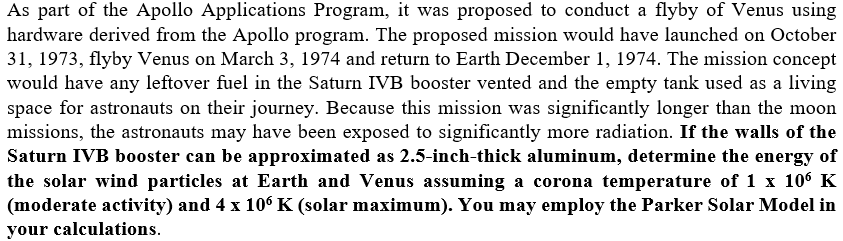 As part of the Apollo Applications Program, it was | Chegg.com