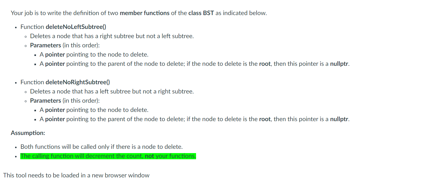 Solved Instructions The class BST creates binary search | Chegg.com