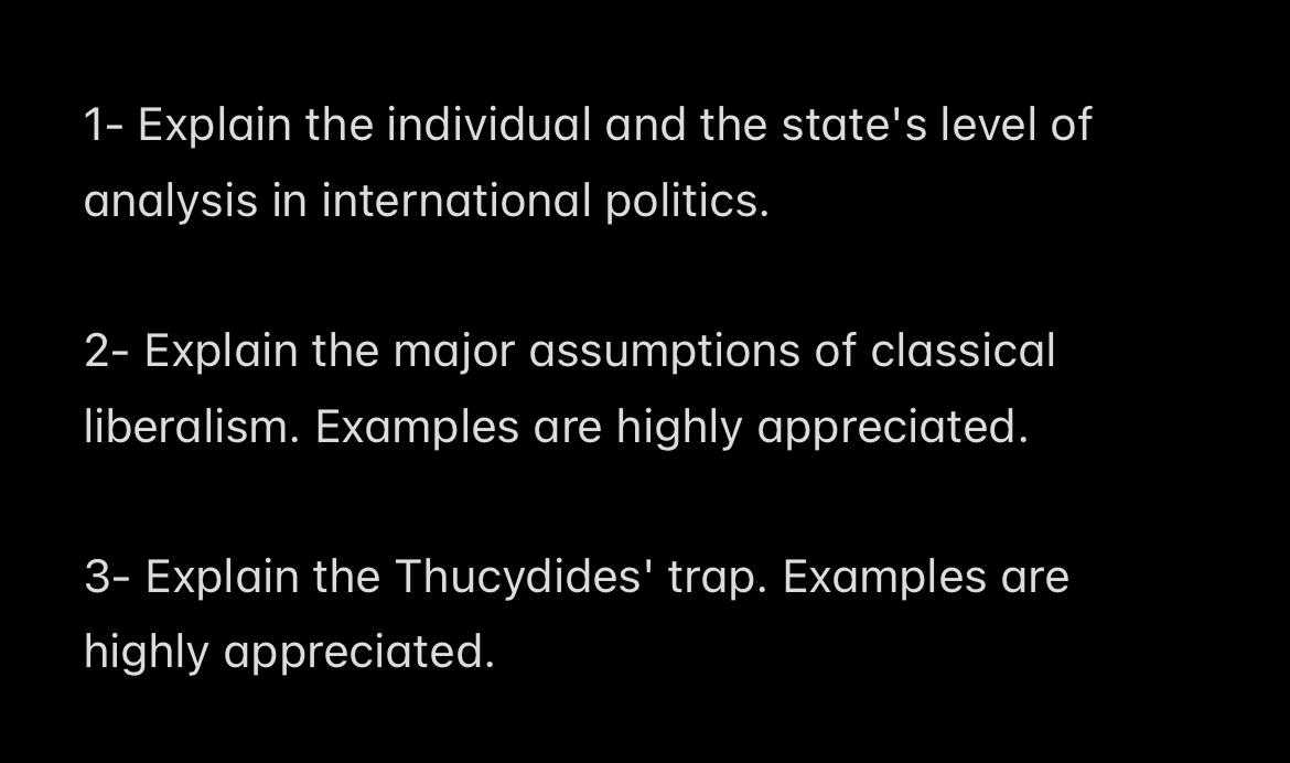 Solved 1- Explain the individual and the state's level of | Chegg.com