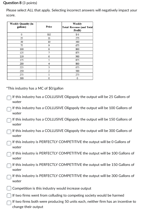 Solved Question 8 (3 ﻿points)Please select ALL that apply. | Chegg.com