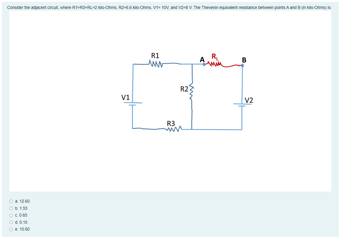 Solved Consider the adjacent circuit, where R1=R3=RL=2 | Chegg.com