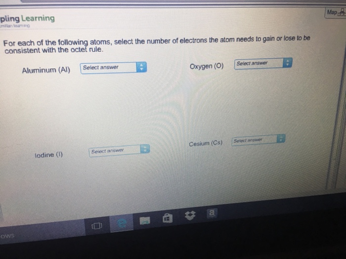 Solved For each of the following atoms, select the number of | Chegg.com