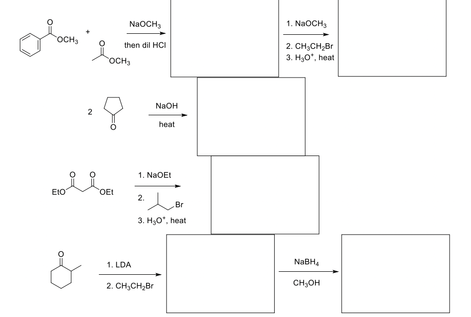 Solved NaOCH3 then dil HCl 2. CH3CH2Br NaOCH3 3. H3O+, heat | Chegg.com