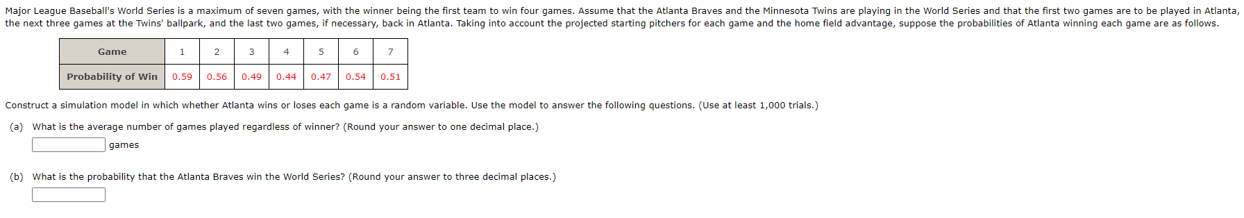 Solved :truct a simulation model in which whether Atlanta | Chegg.com