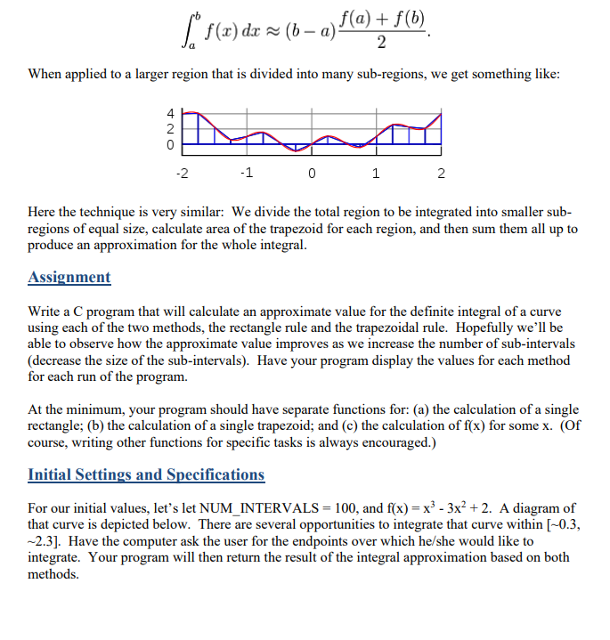 Solved Program - Numerical Integration Introduction For this | Chegg.com