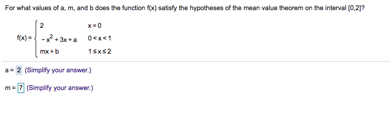 Solved Find the value or values of c that satisfy the | Chegg.com