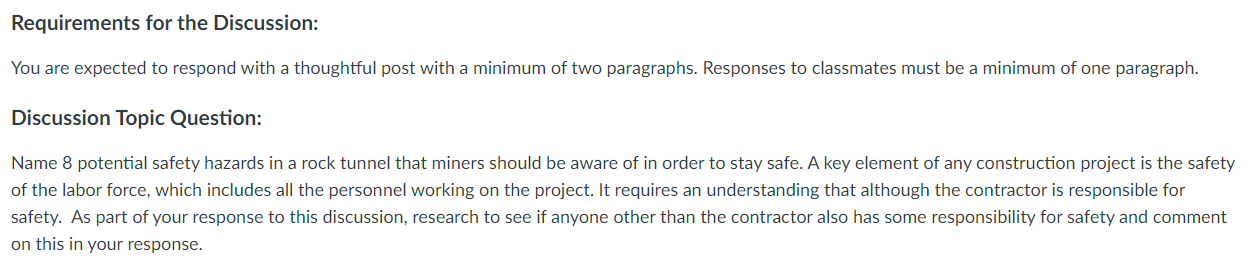 Solved Requirements for the Discussion: You are expected to | Chegg.com