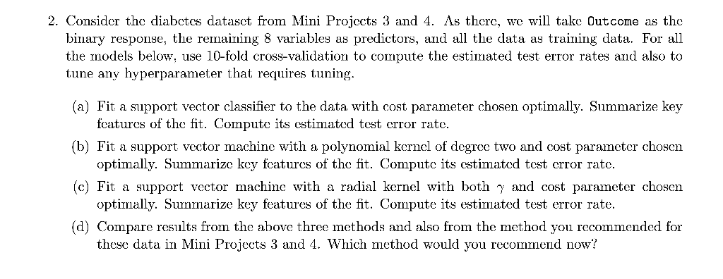1. Consider the Hitters dataset from the previous | Chegg.com