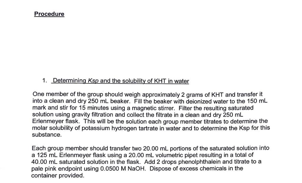 Solved Lab 12: Solubility and Common lon effect Date Data | Chegg.com