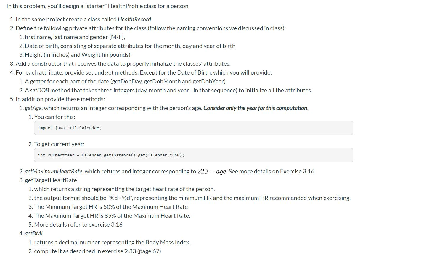 Solved In this problem, you'll design a "starter" Health | Chegg.com