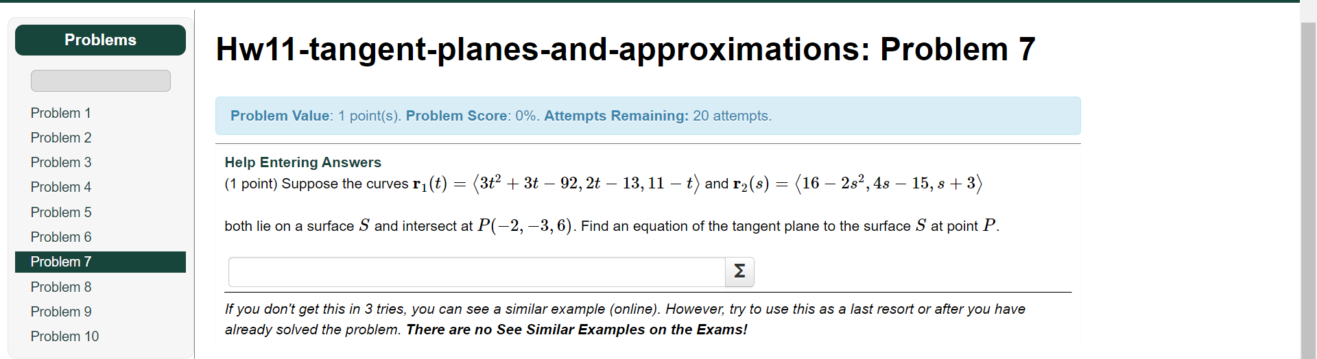 Solved Hw11-tangent-planes-and-approximations: Problem 7 | Chegg.com