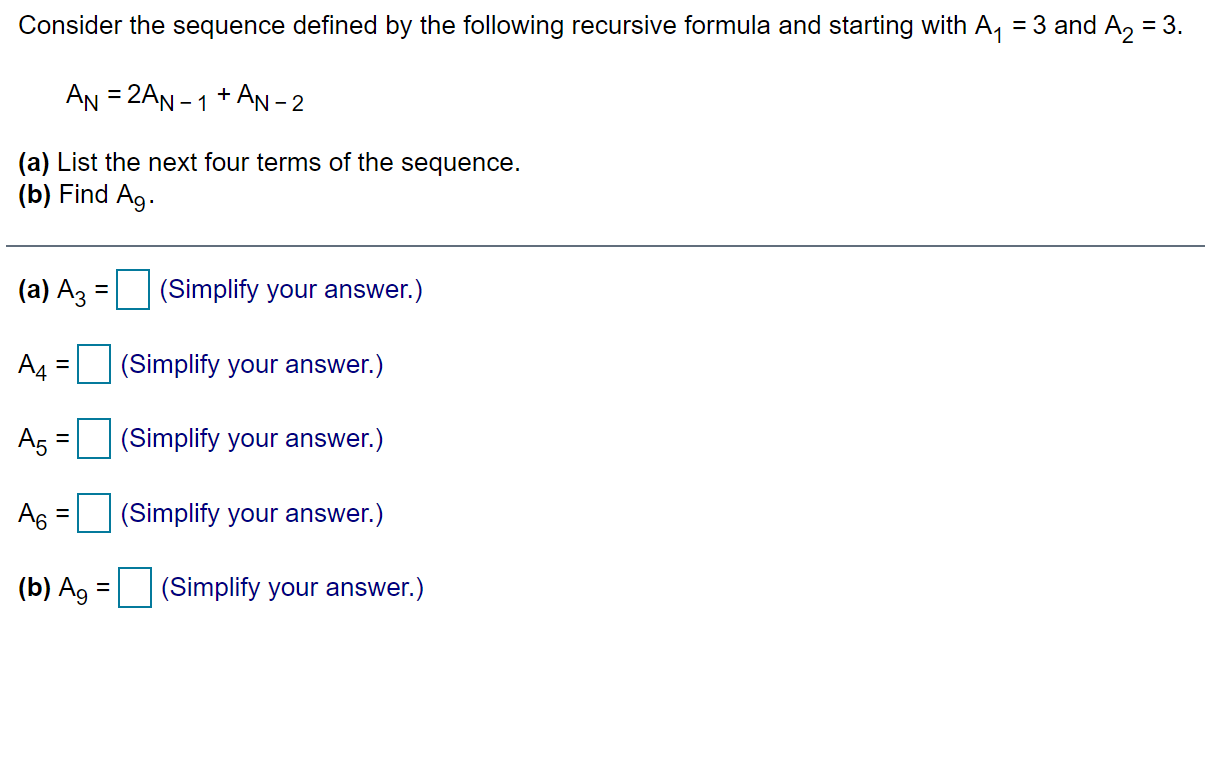Solved Consider the sequence defined by the following | Chegg.com