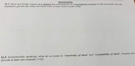 Solved QUESTIONS Q-1: Show and briefly explain on a diagram | Chegg.com