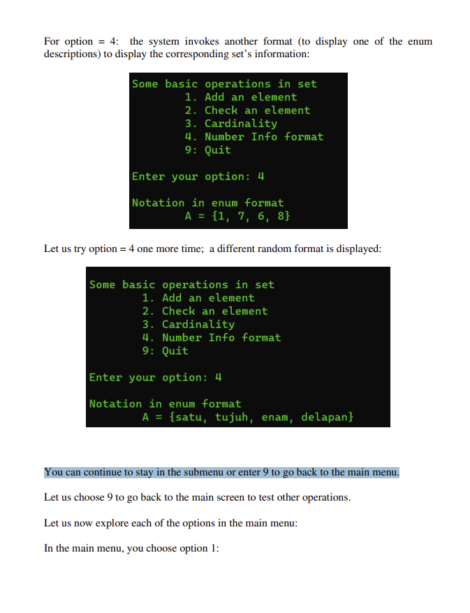 Solved Let us look at each of the classes: (a) Enumeration | Chegg.com