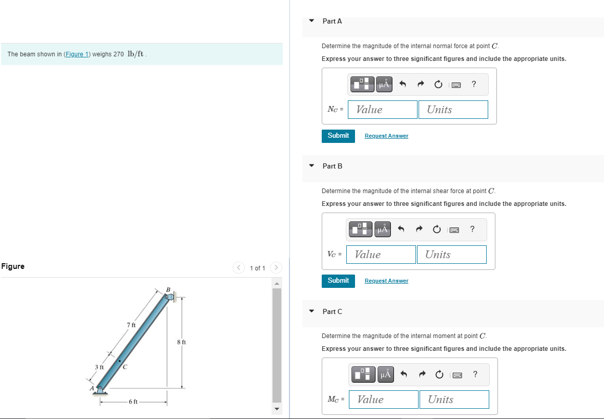 Solved Determine the magnitude of the internal normal force | Chegg.com