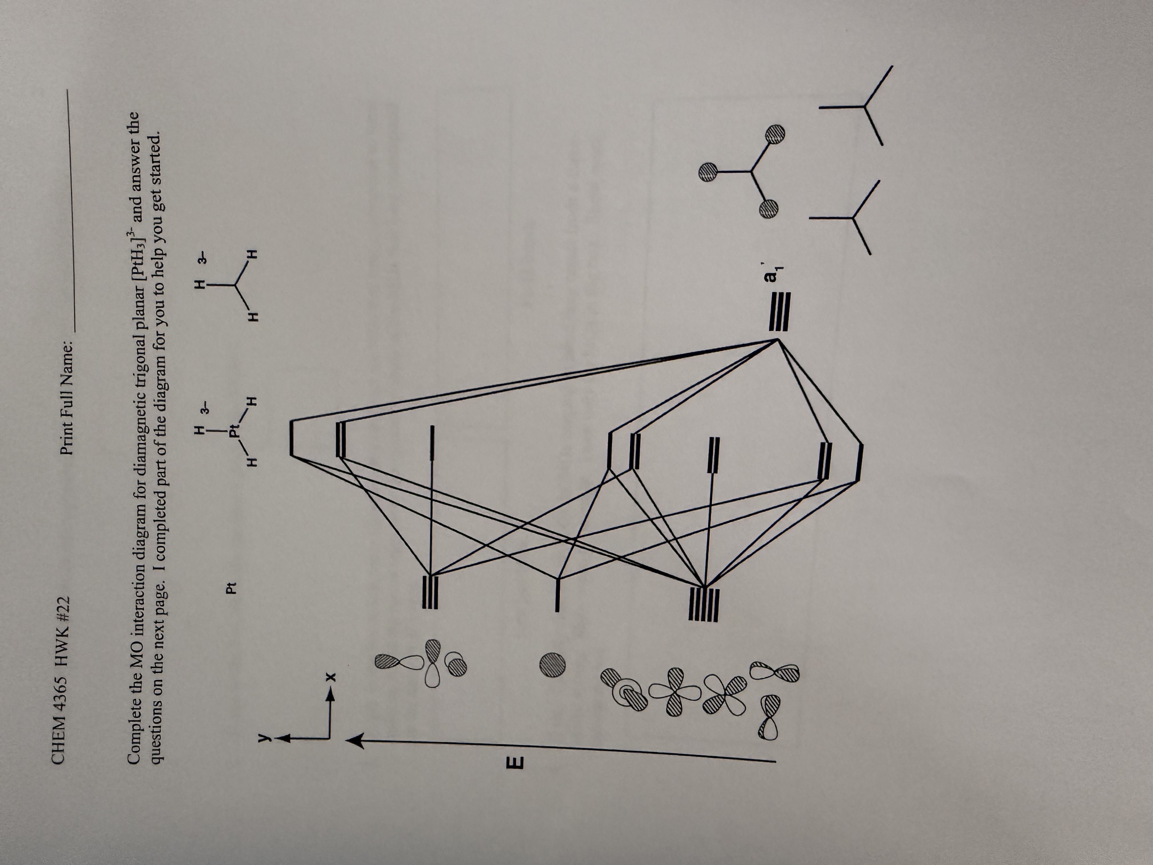 Solved Complete the MO ﻿interaction diagram for diamagnetic | Chegg.com