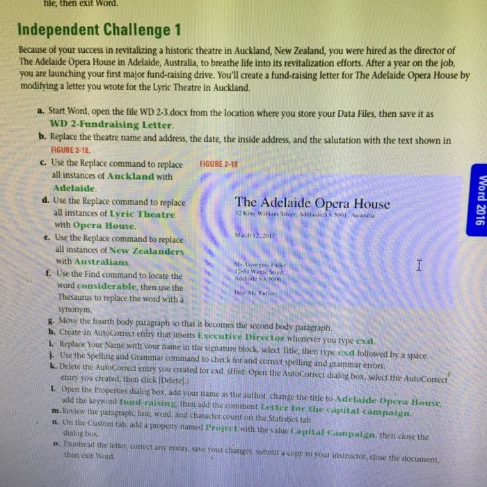 Solved ile, then exit Word. Independent Challenge 1 Because | Chegg.com