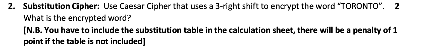 Solved Substitution Cipher: Use Caesar Cipher that uses a | Chegg.com
