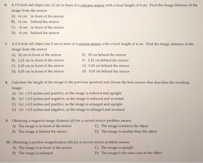 Solved True or False? Concave mirrors only form real images | Chegg.com
