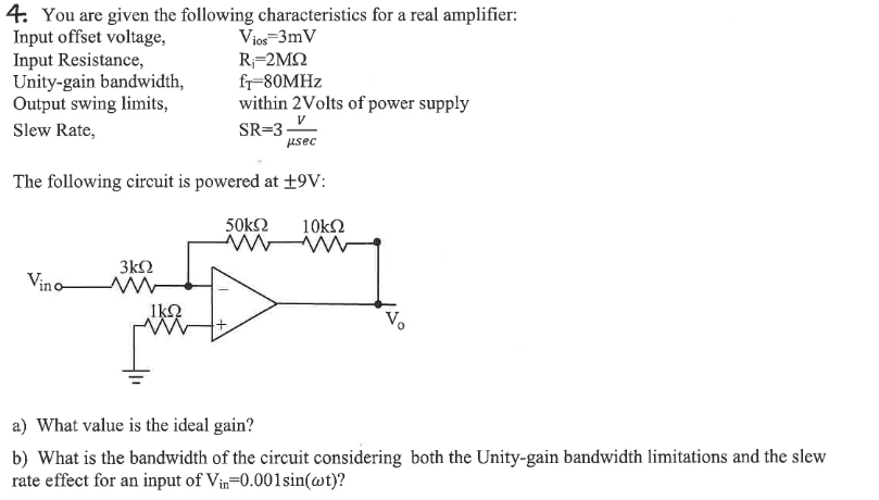 Solved You are given the following characteristics for a | Chegg.com