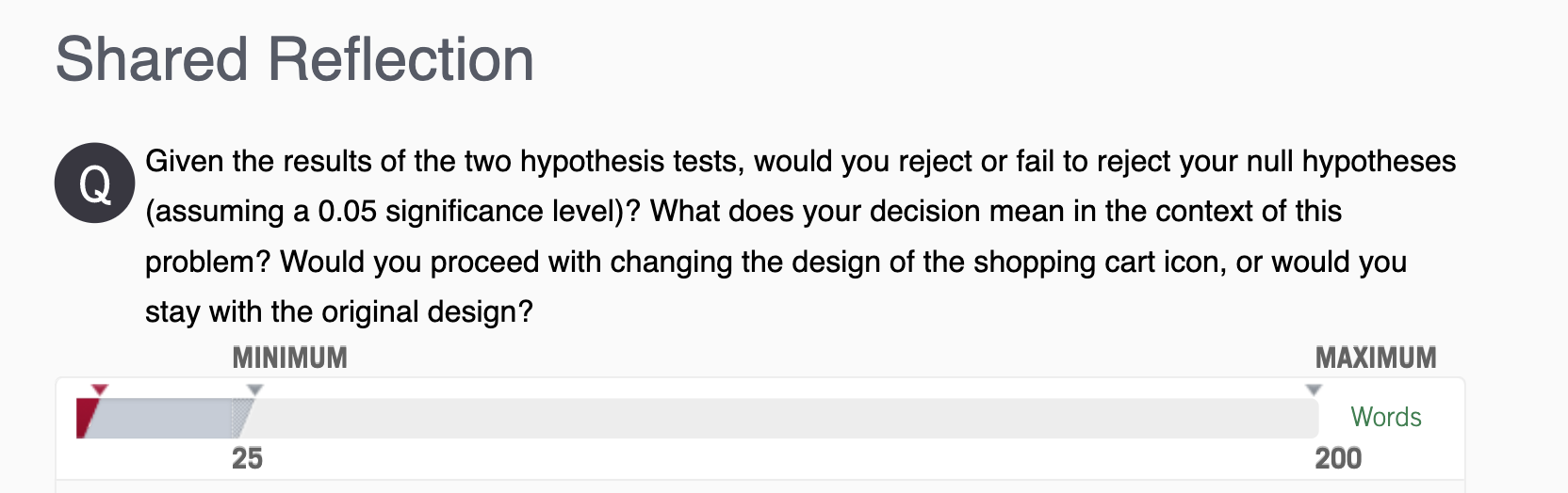 Solved Shared Reflection Given the results of the two | Chegg.com
