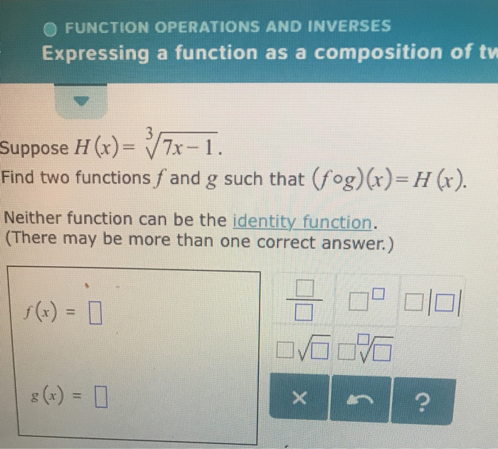 Solved FUNCTION OPERATIONS AND INVERSES Expressing a | Chegg.com