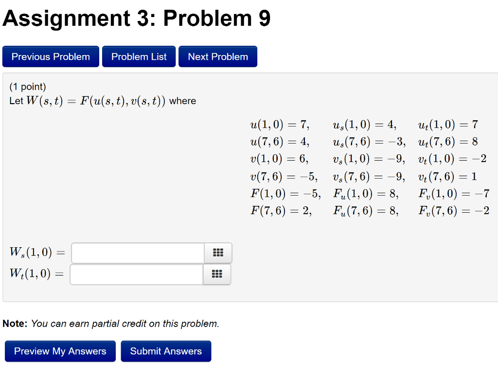 Solved Assignment 3 Problem 9 Previous Problem Problem List 4437