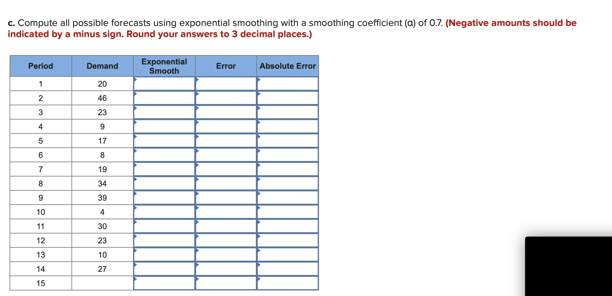 Solved Respond to each of the items using the following time | Chegg.com