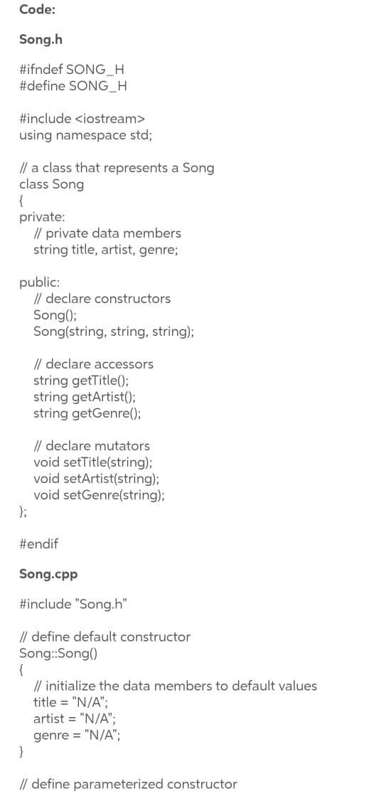 Solved We now have a list of songs (in the form of an array | Chegg.com