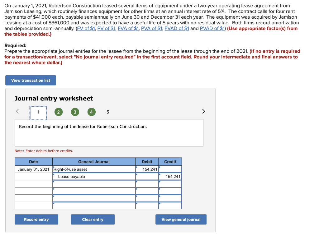 Solved 1.) Record the journal entry for the beginning for | Chegg.com