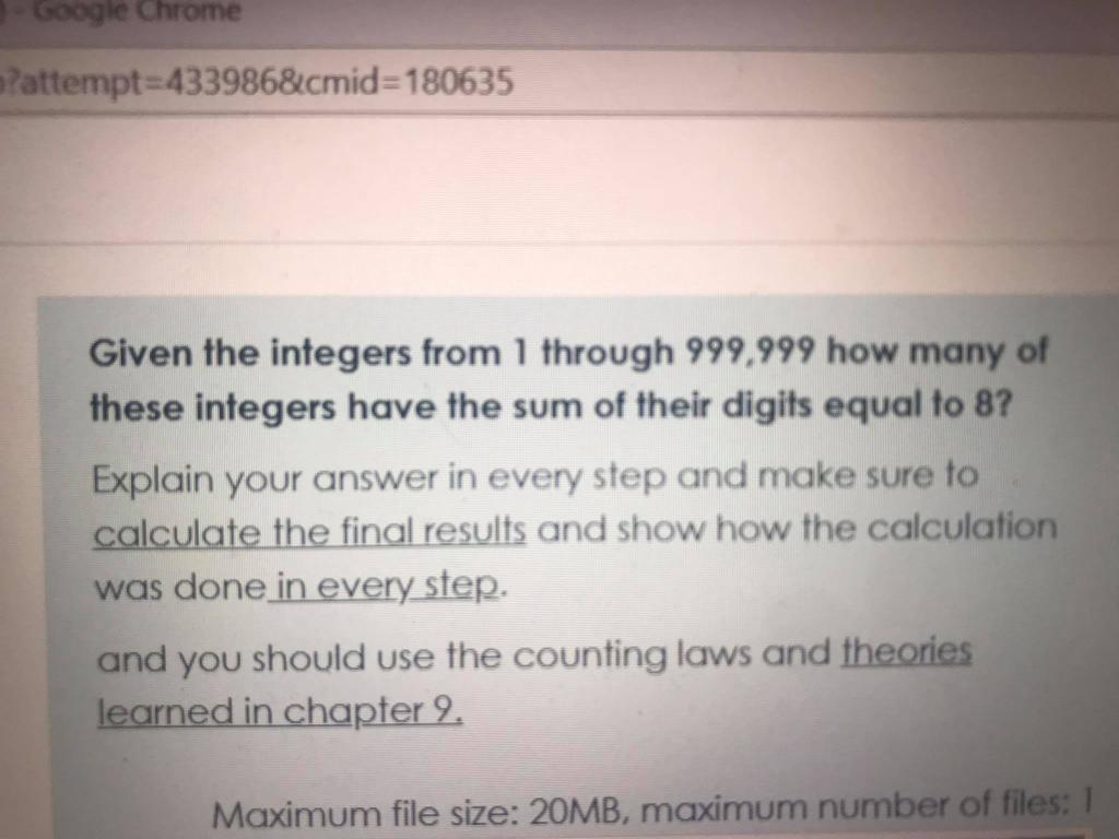 Solved Google Chrome b?attempt=433986&cmid=180635 Given the | Chegg.com