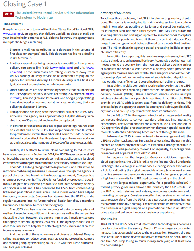 Solved 1. Provide specific examples of how information | Chegg.com