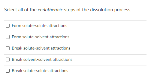 Solved Select all of the endothermic steps of the | Chegg.com