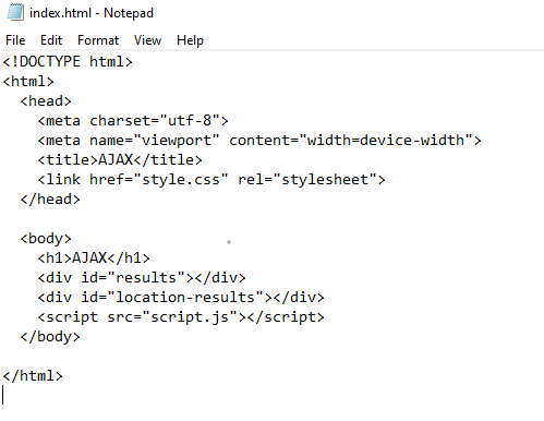 Solved In the lesson, we investigate making an AJAX request | Chegg.com