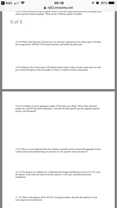 Solved Mail . 05:18 njit2.mrooms.net 1)(10) Draw the typical | Chegg.com