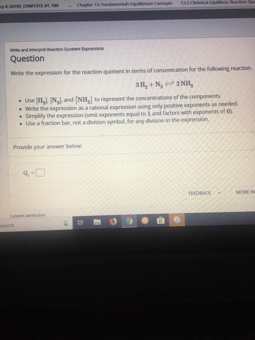 Solved Write the expression for the reaction quotient in | Chegg.com