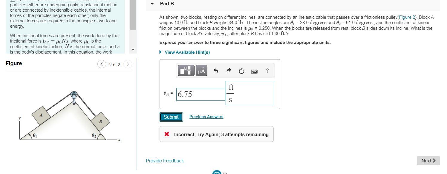 Solved As shown, two blocks, resting on different inclines, | Chegg.com