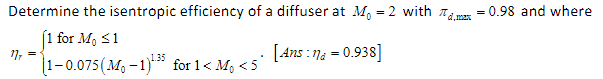 Solved Determine the isentropic efficiency of a diffuser at | Chegg.com