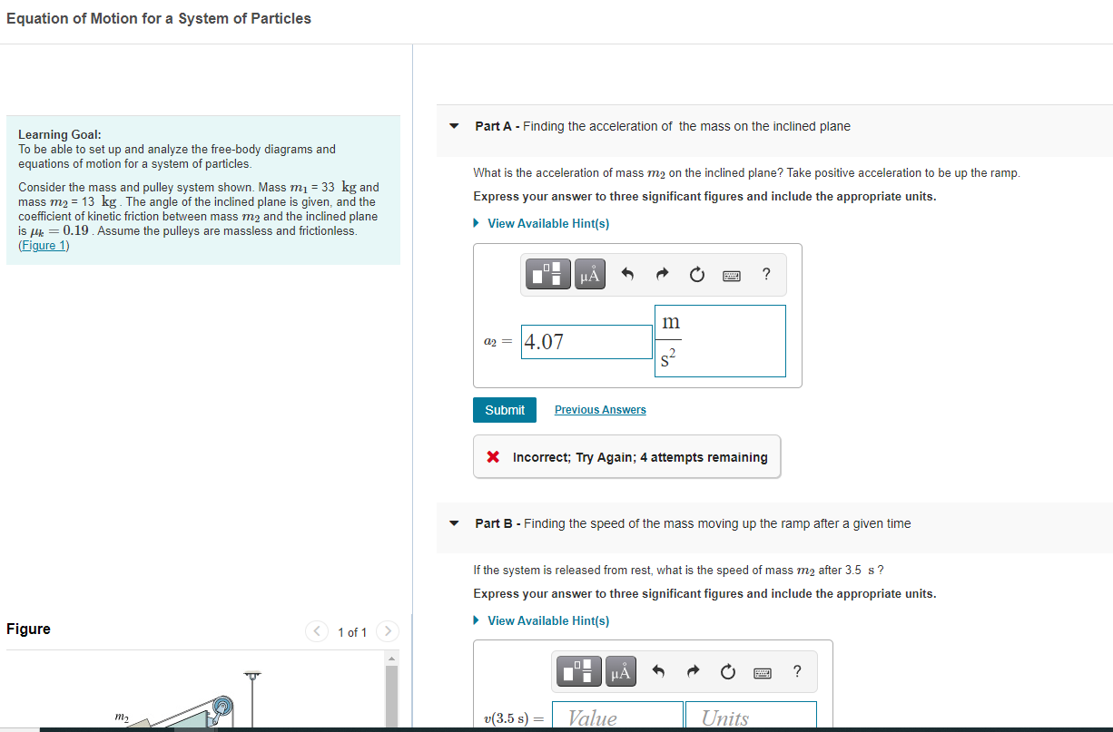 Solved Equation of Motion for a System of Particles Learning | Chegg.com