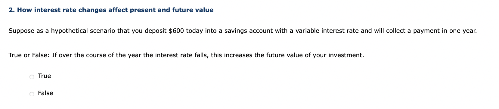 Solved 2. How interest rate changes affect present and | Chegg.com