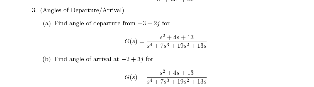 Solved 3. (Angles of Departure/ Arrival) (a) Find angle of | Chegg.com