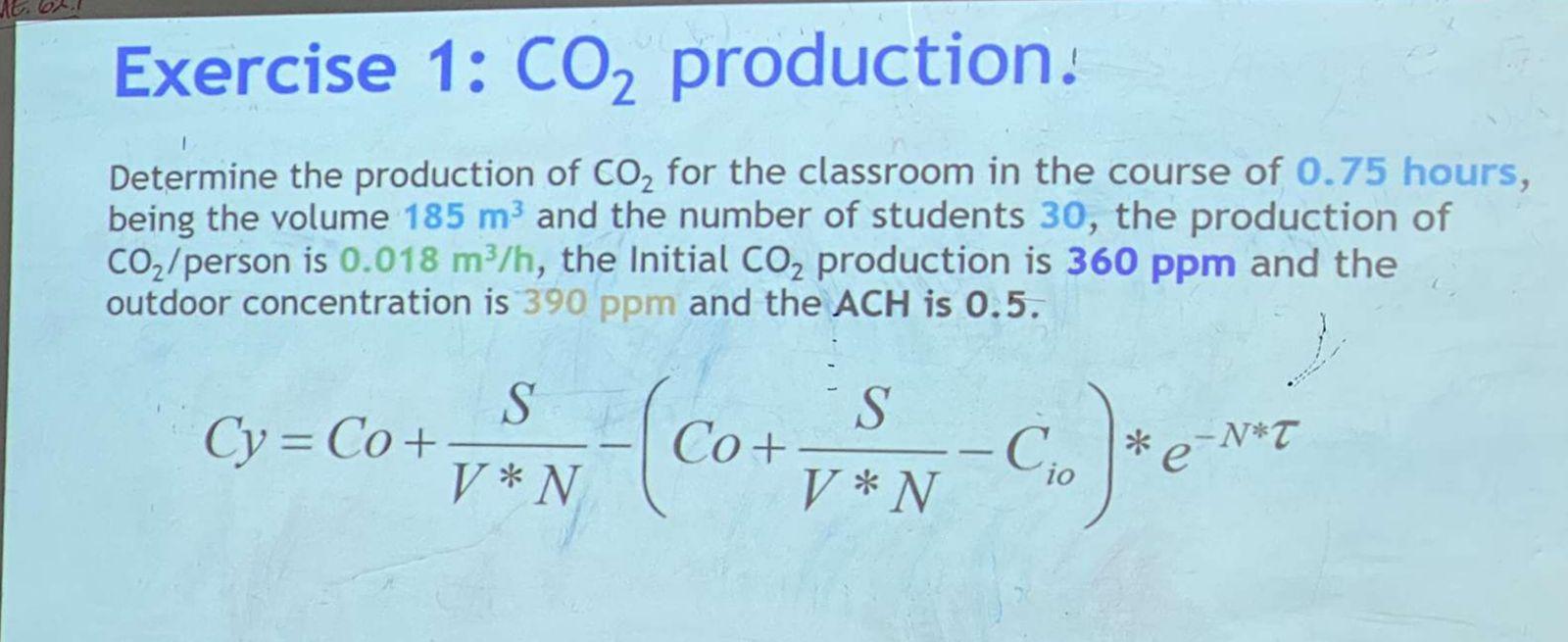 Solved Exercise 1: CO2 production: Determine the production | Chegg.com