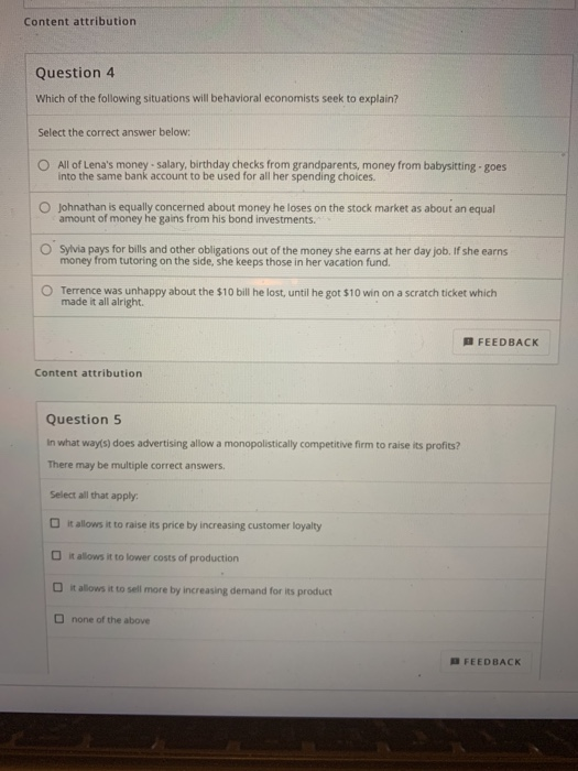 Solved Content attribution Question 4 Which of the following | Chegg.com